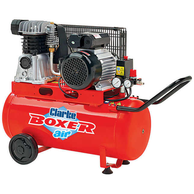Clarke Boxer 14/50P 3hp 50 Litre Belt Driven Air Compressor (230V ...
