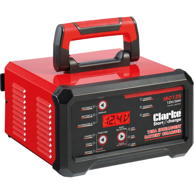 Clarke IBC125 12V/24V 125A Intelligent Battery Charger - Machine Mart