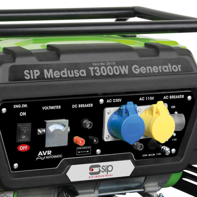 SIP MEDUSA T3000W Petrol Powered Generator - Machine Mart