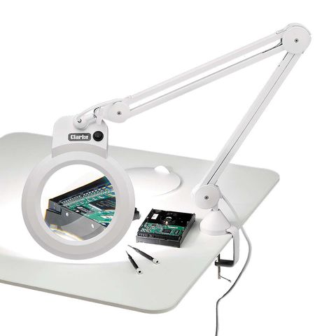 Clarke SAM127A 500lm Swing Arm Desktop Magnifying Light (230V ...