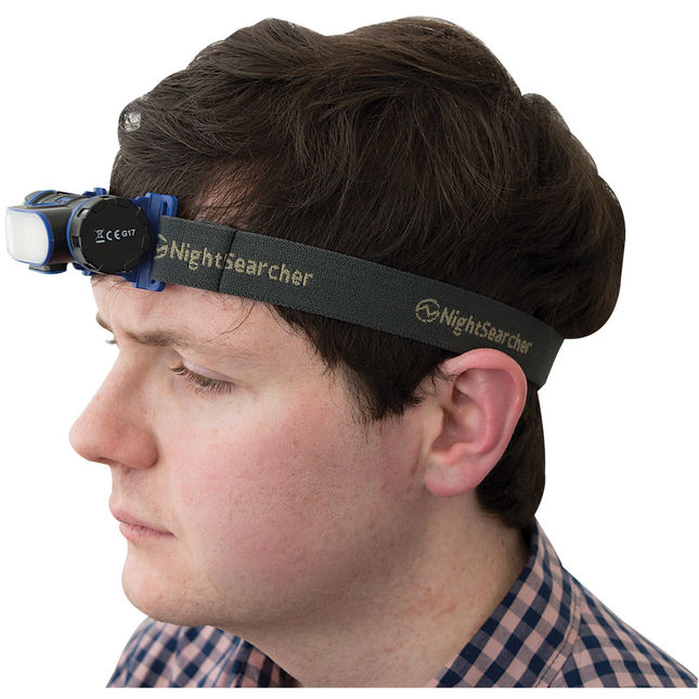 Nightsearcher LightWave Rechargeable Wave Sensor Head Torch - Machine Mart