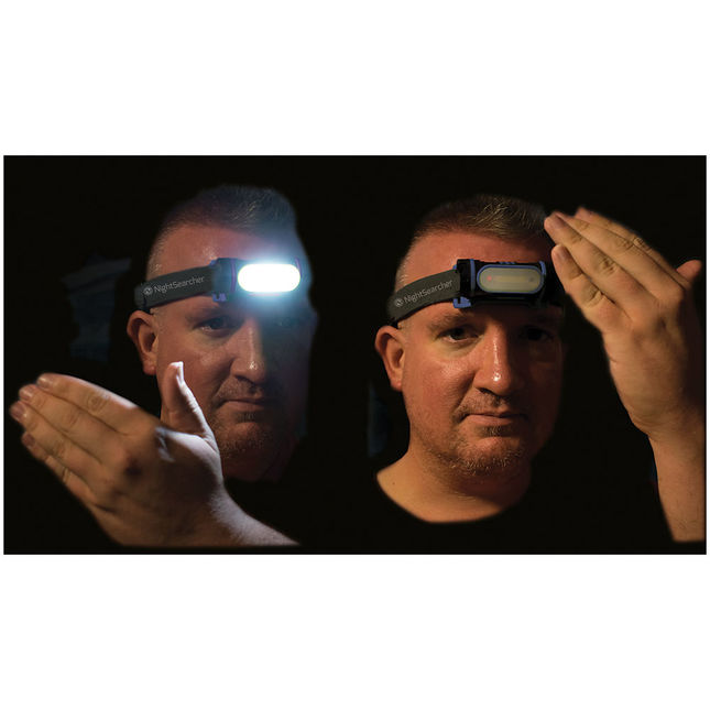 Nightsearcher LightWave Rechargeable Wave Sensor Head Torch - Machine Mart