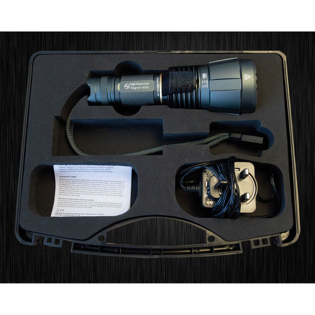 NightSearcher Magnum 3000 Rechargeable Torch - Machine Mart