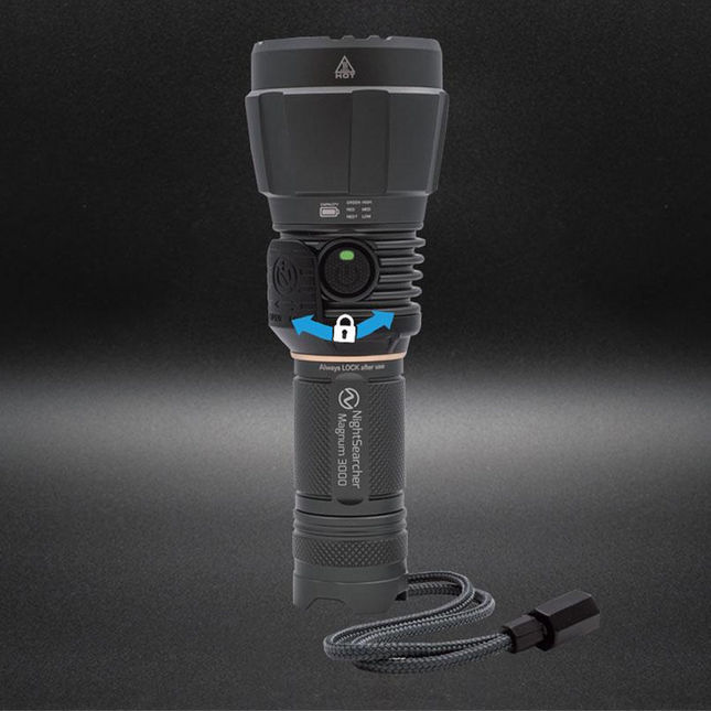 NightSearcher Magnum 3000 Rechargeable Torch - Machine Mart