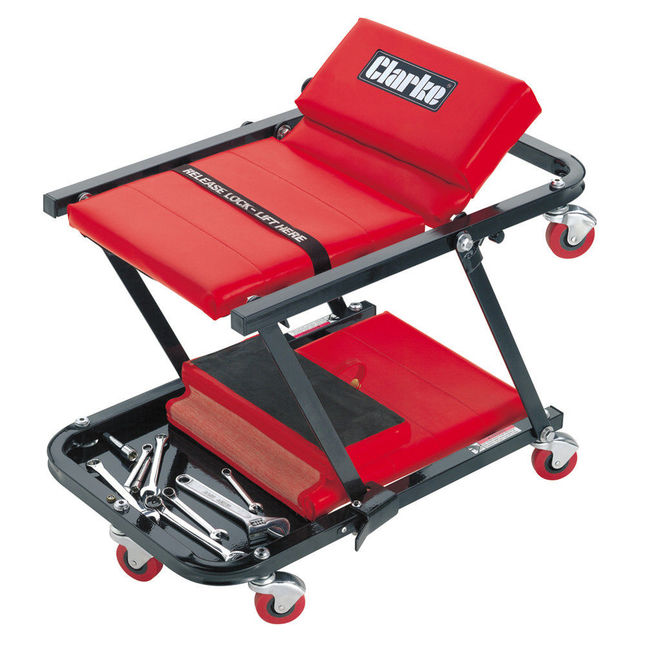 Clarke CMC50 2-in-1 Folding Car Creeper & Seat - Machine Mart