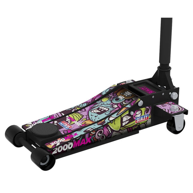 Sealey 2000CB Low Entry Custom Design 2 Tonne Trolley Jack with Rocket ...