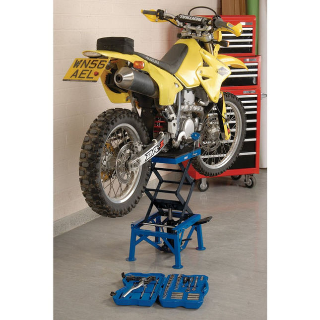 Draper 135kg Hydraulic Motorcycle Scissor Lift - Machine Mart