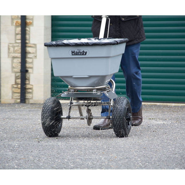 The Handy 45kg Push Broadcast Salt Spreader - Machine Mart