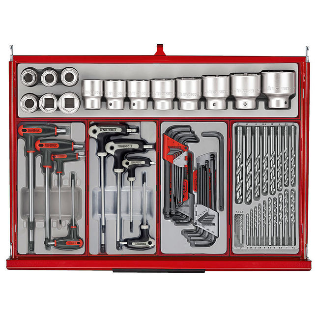 Teng TKW53R615T 53" PRO35™ Roller Cabinet 615 Piece Tool Kit (Red ...