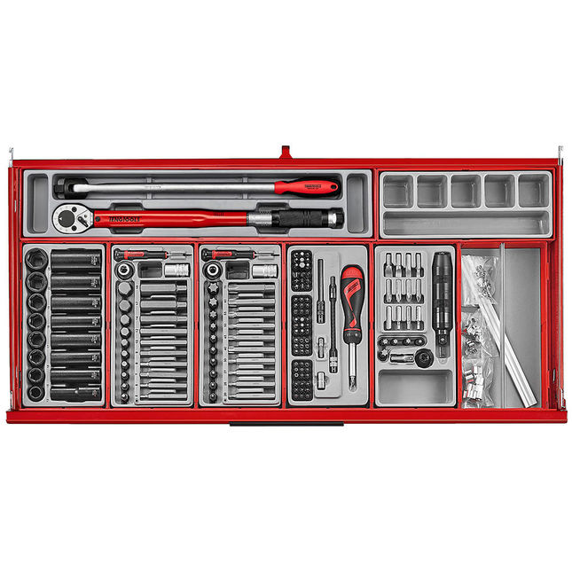 Teng TKW37R663T 37" PRO35™ Roller Cabinet 663 Piece Tool Kit (Red ...
