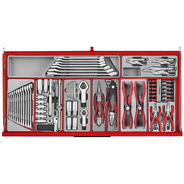 Teng TKW37R663T 37" PRO35™ Roller Cabinet 663 Piece Tool Kit (Red ...