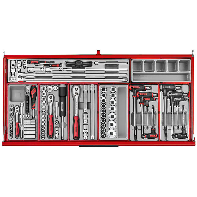 Teng TKW37R663T 37" PRO35™ Roller Cabinet 663 Piece Tool Kit (Red ...