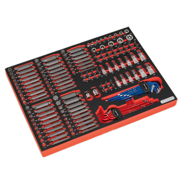 Sealey TBTP07 177 Piece Tool Tray with Specialised Bits & Sockets ...