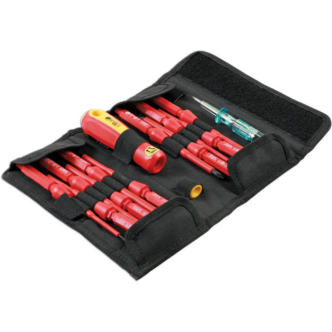 Laser 7435 14 Piece VDE Interchangeable Screwdriver Set - Machine Mart