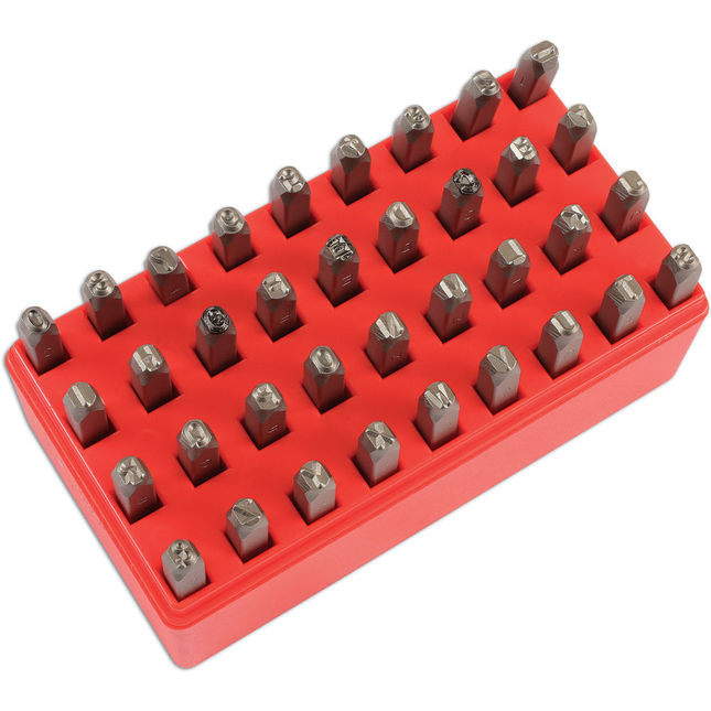 Laser 6117 36 Piece 4mm Letter and Number Punch Set - Machine Mart