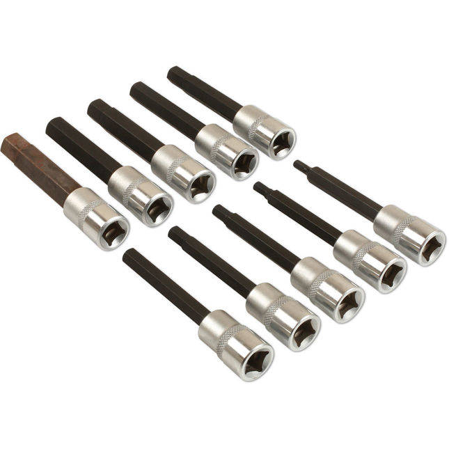 Laser 7163 10 Piece Hex Bit Set 3/8'' Drive - Machine Mart