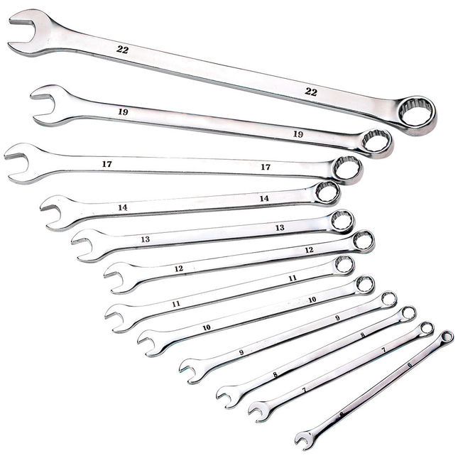 Clarke CHT814 12 Piece 6 - 22mm Extra-Long Combination Spanner Set ...