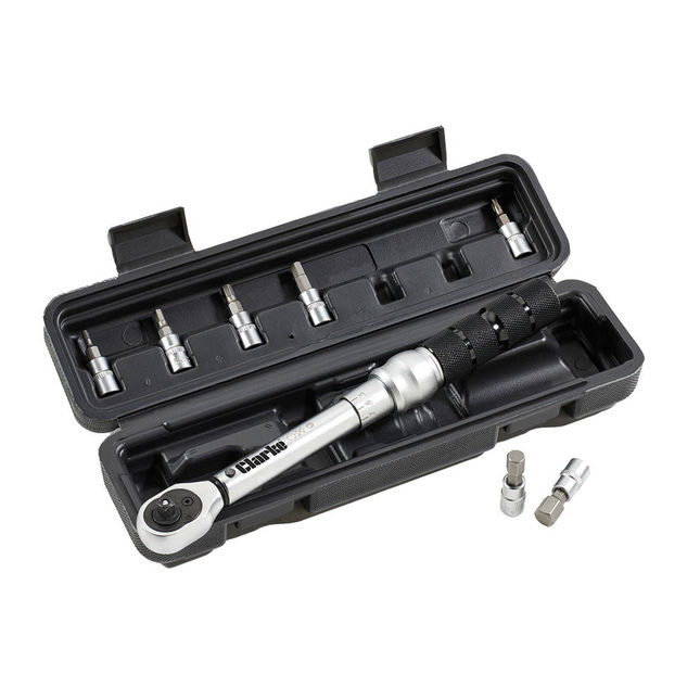 Clarke CHT953 1/4" Bicycle Torque Wrench & Bit Set (2 - 24Nm) - Machine ...