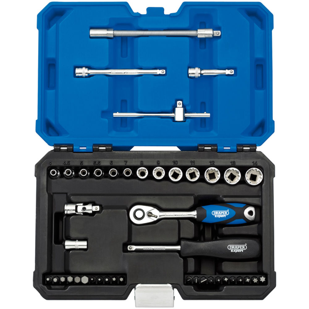 Draper Expert B43MDSN B 1 4 Drive 43 Piece Metric Multi Drive Socket Set