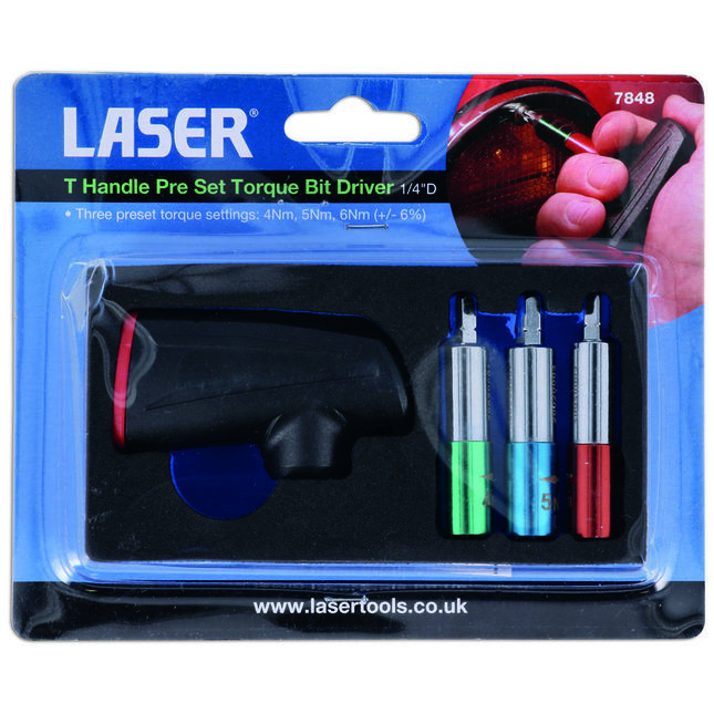 Laser T-Handle Pre Set Torque Bit Driver - Machine Mart