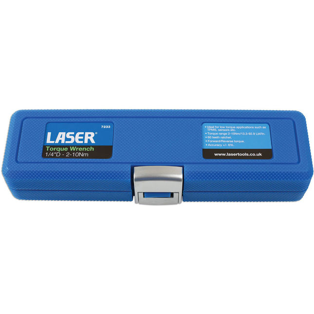 Laser 7233 1/4'' Drive Torque Wrench 2 - 10Nm - Machine Mart