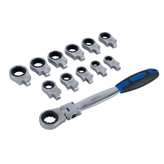 Laser 8872 Multi Head Ratchet Spanner Set - Machine Mart