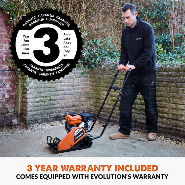 Evolution Hulk 320-P Petrol Plate Compactor - Machine Mart