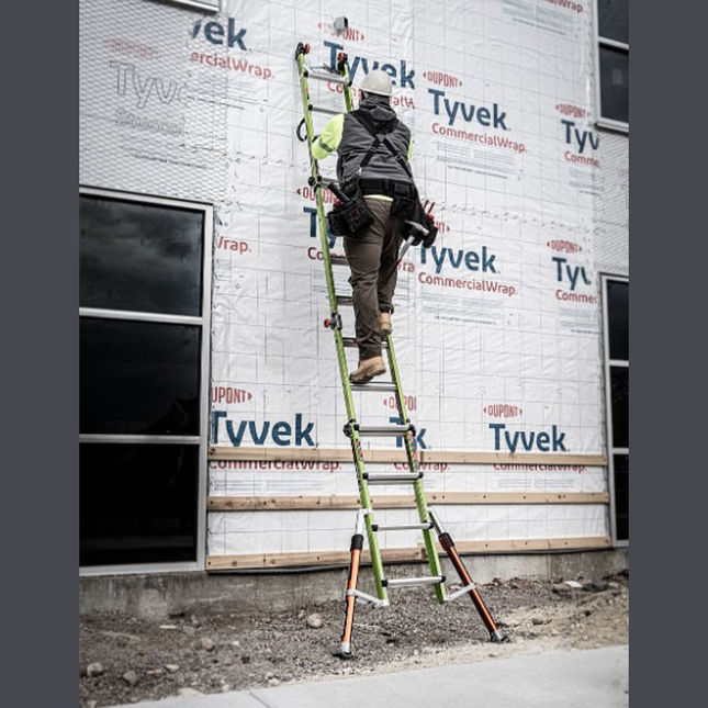 Little Giant CONQUEST 4 Rung GRP All-Terrain Multi-purpose Ladder ...