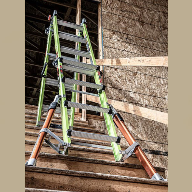Little Giant CONQUEST 4 Rung GRP All-Terrain Multi-purpose Ladder ...