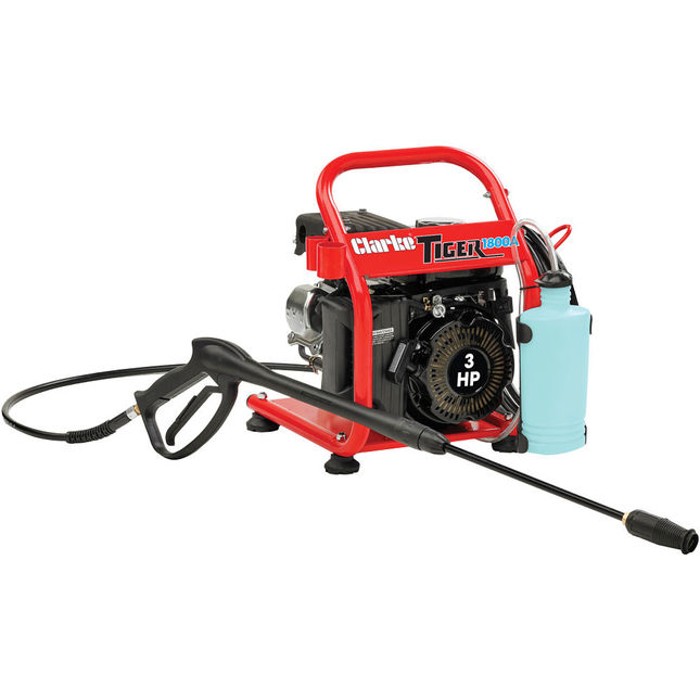 Clarke Tiger 1800A Petrol Pressure Washer 110 Bar 1595 psi - Machine Mart