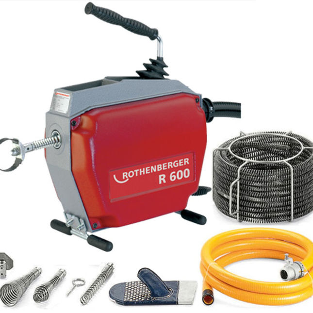Rothenberger R600 Drain Cleaning Machine and Tools (230V) - Machine Mart
