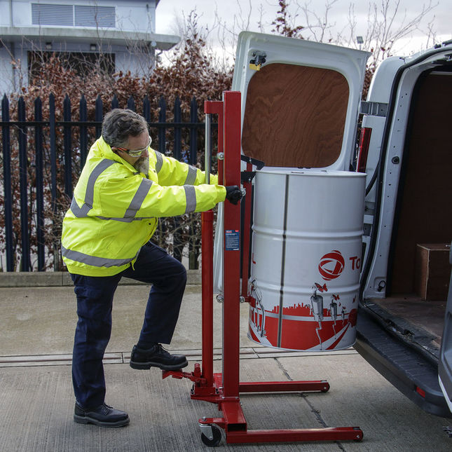 Sealey DH03 205L Hydraulic Drum Truck & Van Loader - Machine Mart