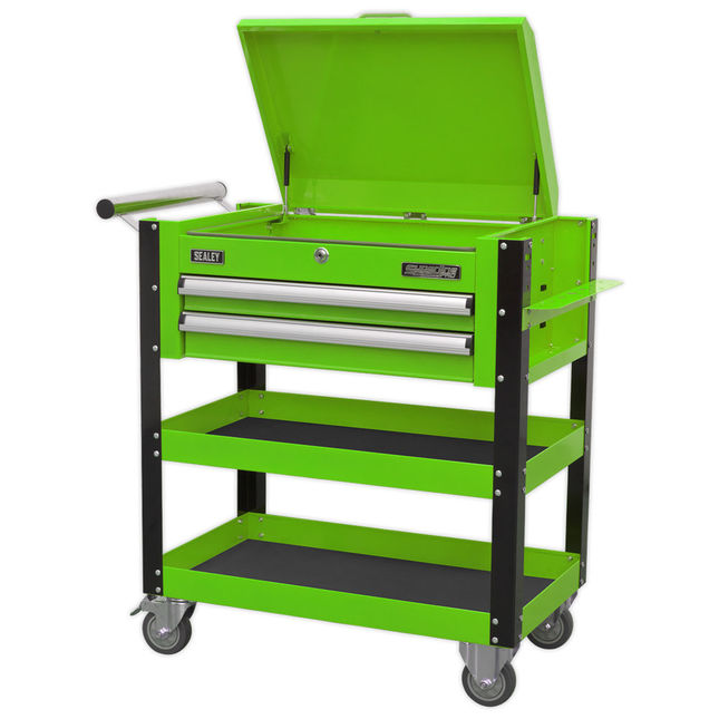 Sealey AP760MHV Heavy-Duty Mobile Tool & Parts Trolley 2 Drawers ...