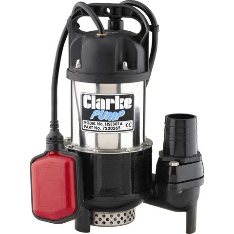 Clarke PSV1A 1¼" 335W 140Lpm 5.8m Head Dirty Water Submersible Pump ...