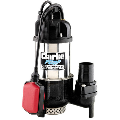 Clarke PSV1A 1¼" 335W 140Lpm 5.8m Head Dirty Water Submersible Pump ...