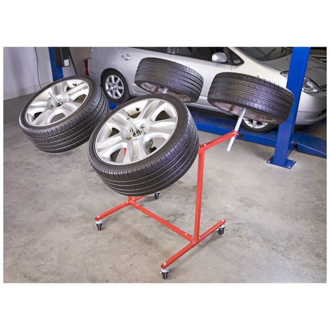 Sealey MK71 Alloy Wheel Painting/Repair Stand Heavy-Duty - 4 Wheel ...
