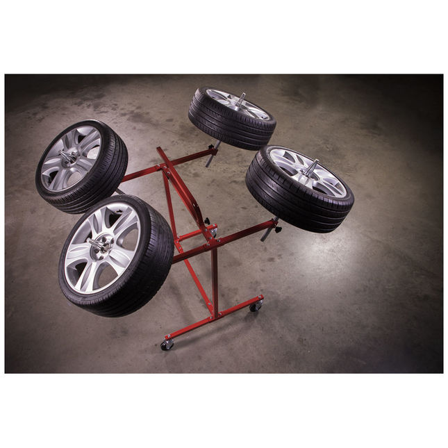 Sealey MK71 Alloy Wheel Painting/Repair Stand Heavy-Duty - 4 Wheel ...
