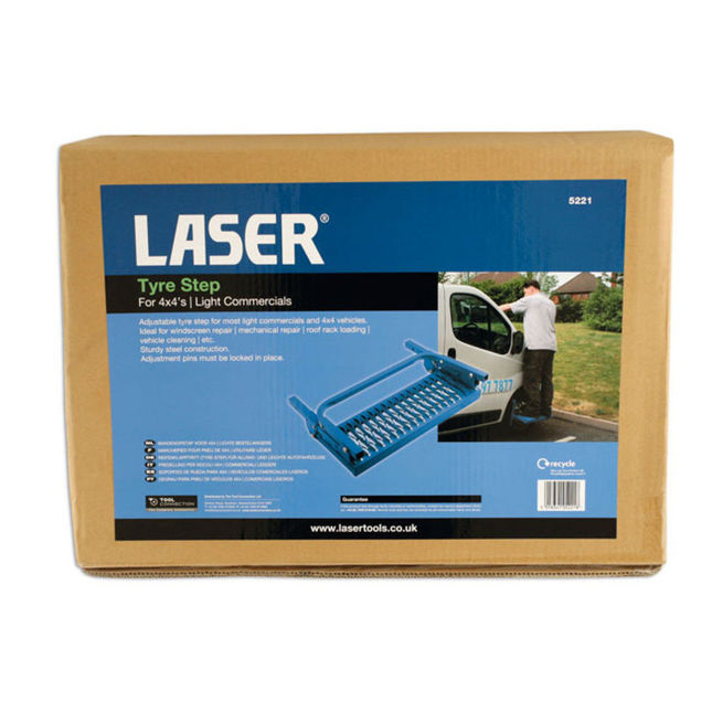 Laser 5221 - Tyre Step For 4x4 Vehicles and Light Vans - Machine Mart