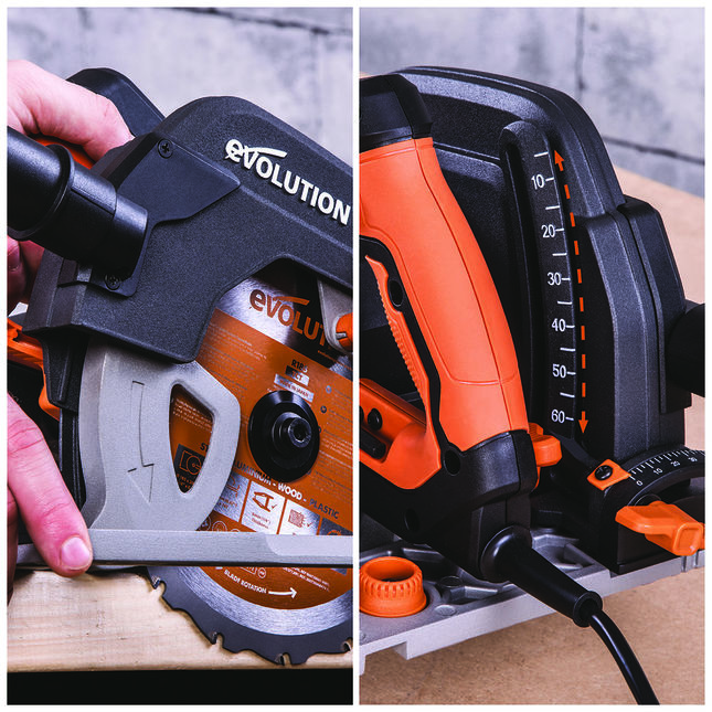 Evolution R185CCSX 185mm TCT Multi-Material Circular Saw with Track ...