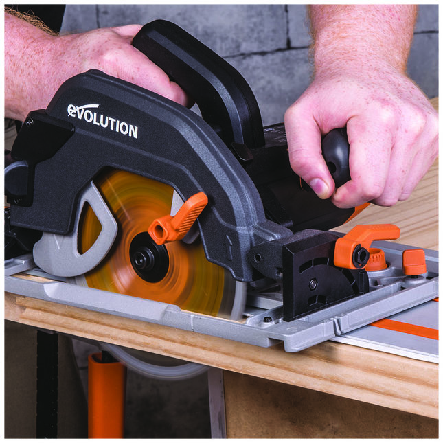 Evolution R185CCSX 185mm TCT Multi-Material Circular Saw with Track ...