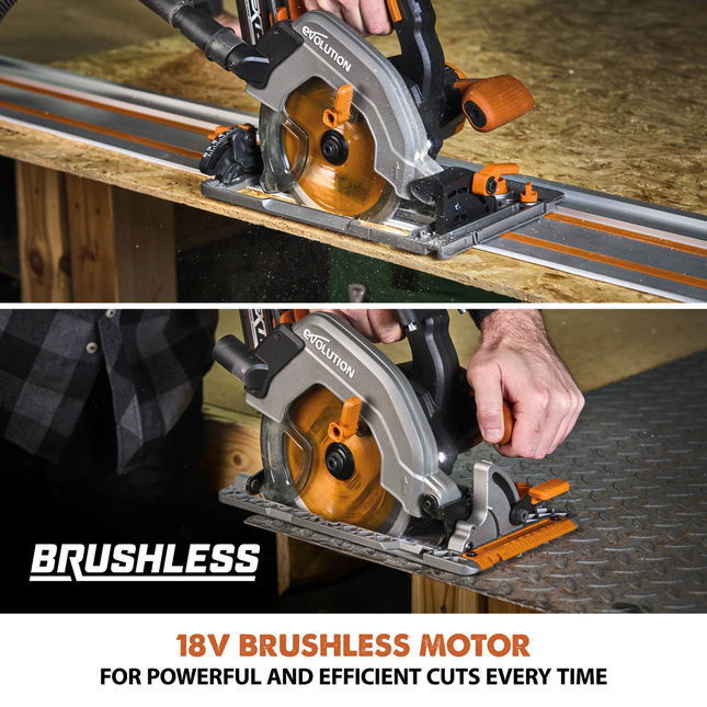 Evolution R185CCSX-Li 18V 185mm Brushless Circular Saw with 4Ah Battery ...