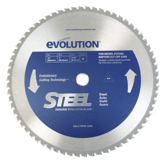Evolution Raptor 355mm Steel Cutting Blade - Machine Mart - Machine Mart