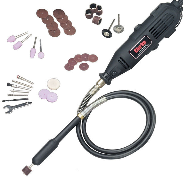 Clarke CRT40 - 40pce Rotary Tool and Accessory Kit - Machine Mart