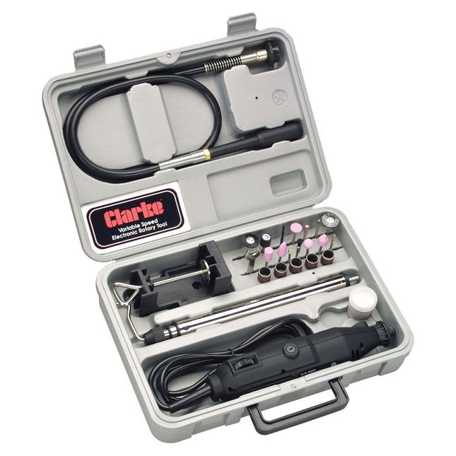 Clarke CRT40 - 40pce Rotary Tool and Accessory Kit - Machine Mart