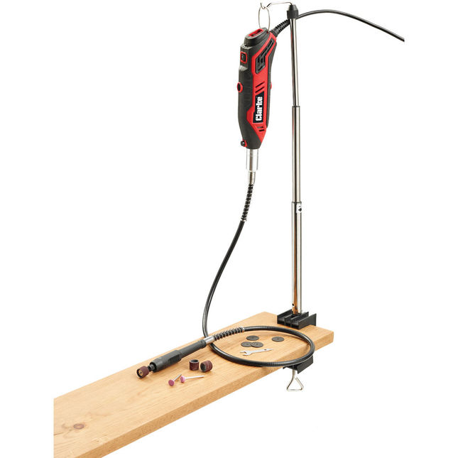 Clarke CRT130 130W Rotary Tool with 40 Piece Accessory Kit - Machine Mart