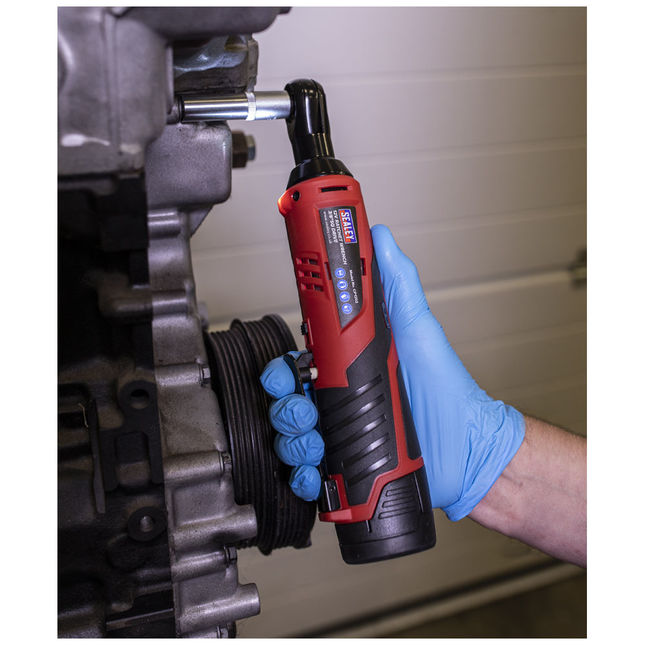 Sealey CP1202 Cordless Ratchet Wrench 3/8"Sq Drive 12V Li-ion (Bare ...