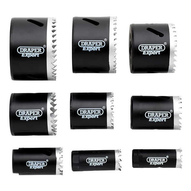 Draper Expert 12 Piece Cobalt Hole Saw Set - Machine Mart