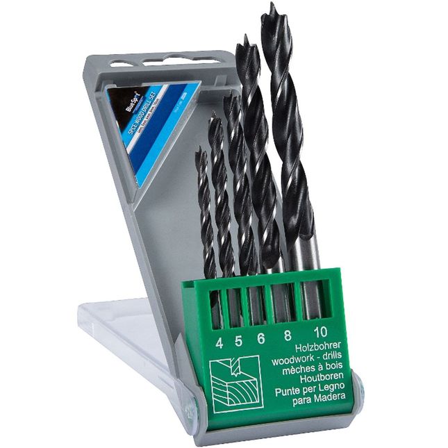 5 Piece Wood Drill Set (4-10mm) - Machine Mart