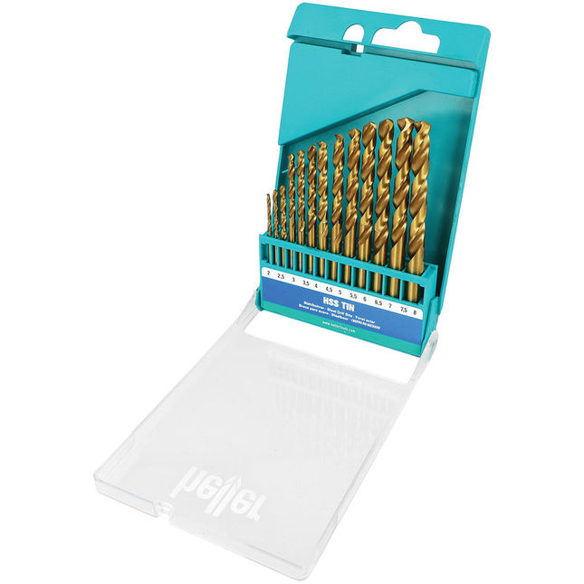 Heller 13 Piece HSS Tin Steel Drill Bit Set (2-8mm) - Machine Mart