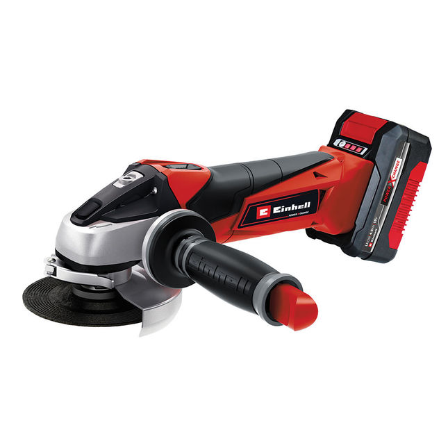 Einhell Power X-Change TE-AG18/115Li Kit 115mm Cordless Angle Grinder ...